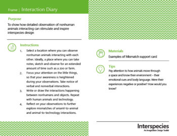 Interspecies Activity Cards – Interspecies Design