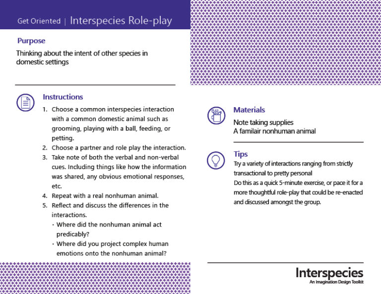 Interspecies Activity Cards – Interspecies Design